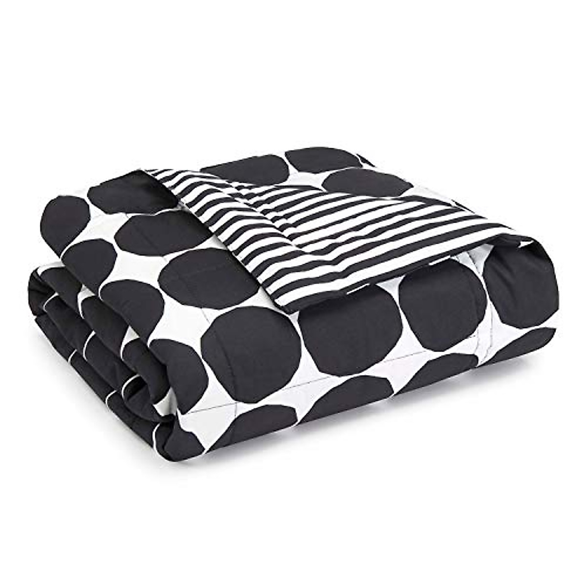 Marimekko - Throw Blanket, Soft & Cozy Alternative Down Blanket, Modern & Stylish Home Decor for Bed or Couch (Pienet Kivet Black, Oversized Throw)