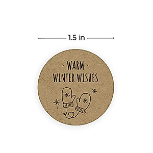 Warm Winter Wishes Holiday Stickers Stickers/500 Christmas Tags/Multiple Designs