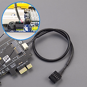 GLOTRENDS WA01 M.2 E Key to PCIe X1 WiFi Bluetooth Adapter for M.2 WiFi 4/5/6/6e/7/Coral TPU Module, with 6-dBi SMA Antenna Kits