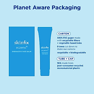 Skinfix Eczema+ Dermatitis Face Balm: Target Facial Dermatitis, Eczema & Dry Skin Patches, Concentrated Balm That Leaves Irritated Skin Soothed & Protected, 0.48 Fl Oz