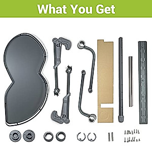 Lvmol Blind Corner Pull Out Cabinet Organizer, Kitchen Cabinet Swing Tray - Soft Close (Swing Right)