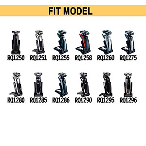 RQ12 Replacement Shaver Head Compatible with Philipss Norelcos RQ11 RQ10 Sensotouch 3D 1260X RQ1250 RQ1295 RQ1180 Arcitec Razor Shaving Unit Triple 3D