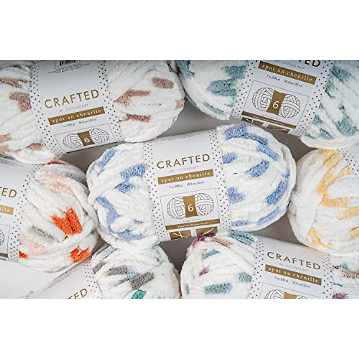 Crafted By Catherine Spot On Chenille Yarn - 2 Pack (56 Yards Each Skein), Tan, Gauge 6 Super Bulky