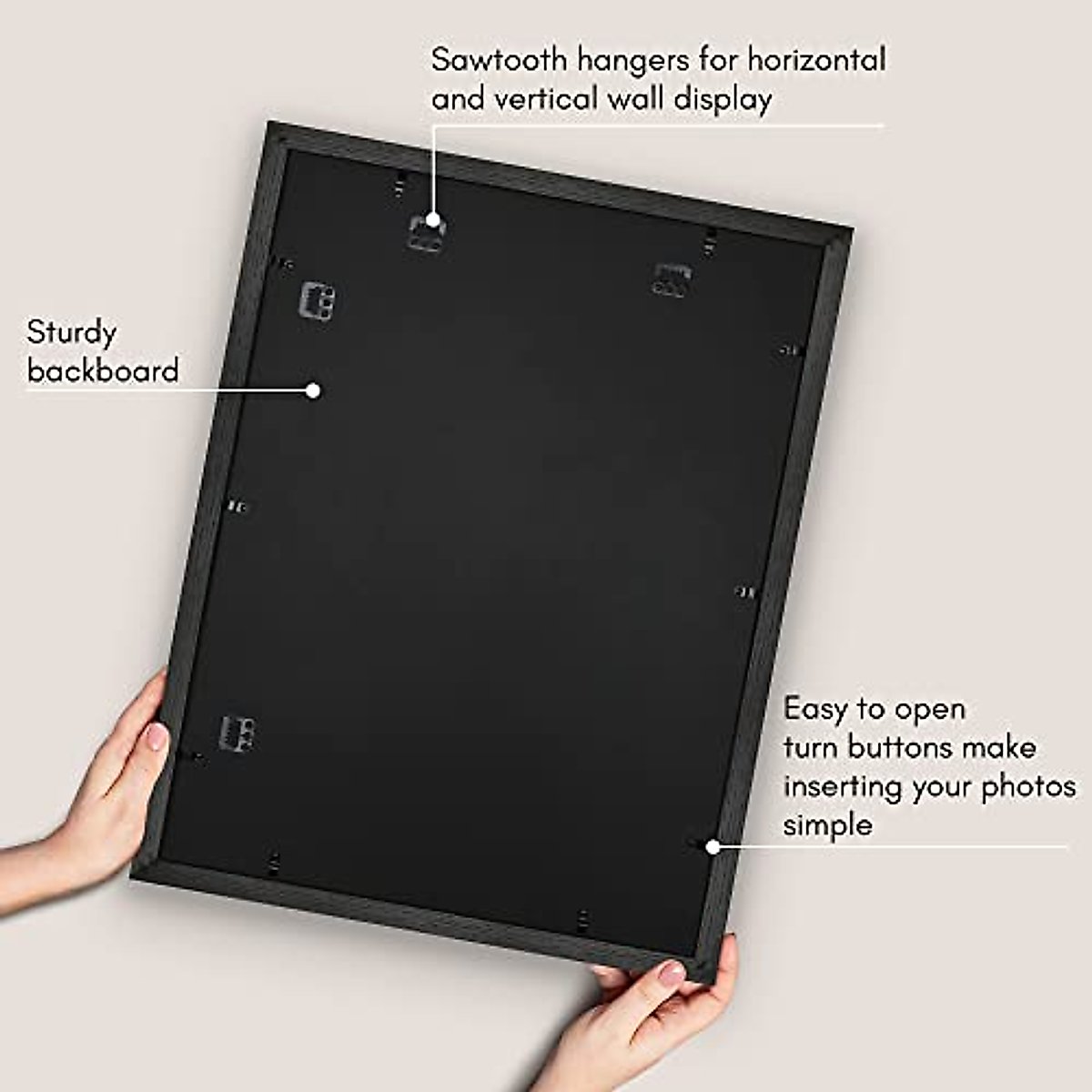 Americanflat 18x24 Poster Frame in Black - Use as 12x18 Picture Frame with Mat or 18x24 Frame Without Mat - Wide Engineered Wood Frame, Plexiglass Cover, and Hanging Hardware for Wall
