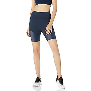 Spalding Women's Colorblock Shine Bike Short, Navy Blazer, X-Large