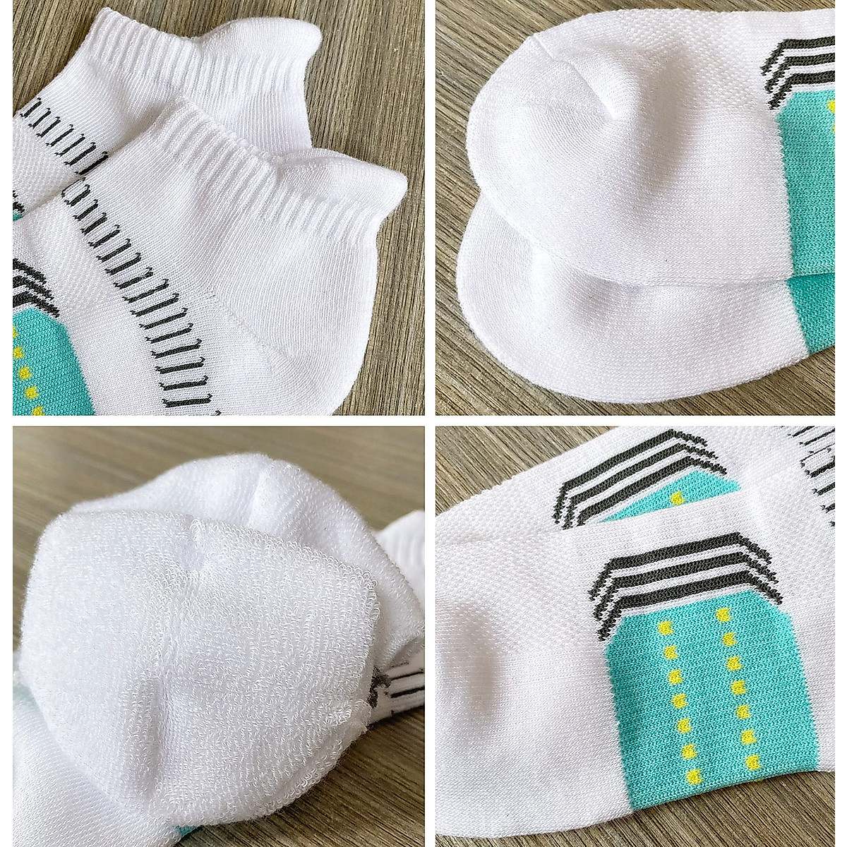 suaskk Womens Athletic Cushioned Anti-Blister Comfort Running Ankle Socks 5 Pairs