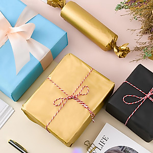 Hlonon Black Tissue Paper for Gift Bags - 30 Sheets of Black Wrapping Tissue Paper Bulk Packaging Paper for Weddings Birthday DIY Project Christmas Gift Wrapping Crafts Decor (14 x 20 Inch)