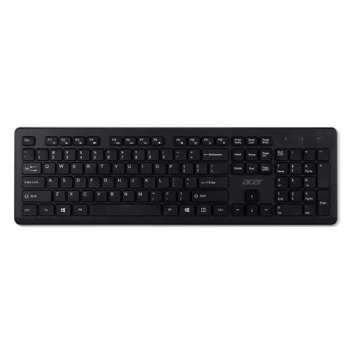 Acer Wireless Keyboard and Wireless Mouse Bundle | Fully Covered in a Silver Ion Antimicrobial* Body | Includes RF Wireless Optical Mouse, RF Wireless Keyboard and USB Receiver, (Pack of 1)