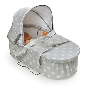 Badger Basket English Style Doll Stroller – Fits 18 to 22-inch Dolls, Classic Pretend Play Toy with Adjustable Canopy