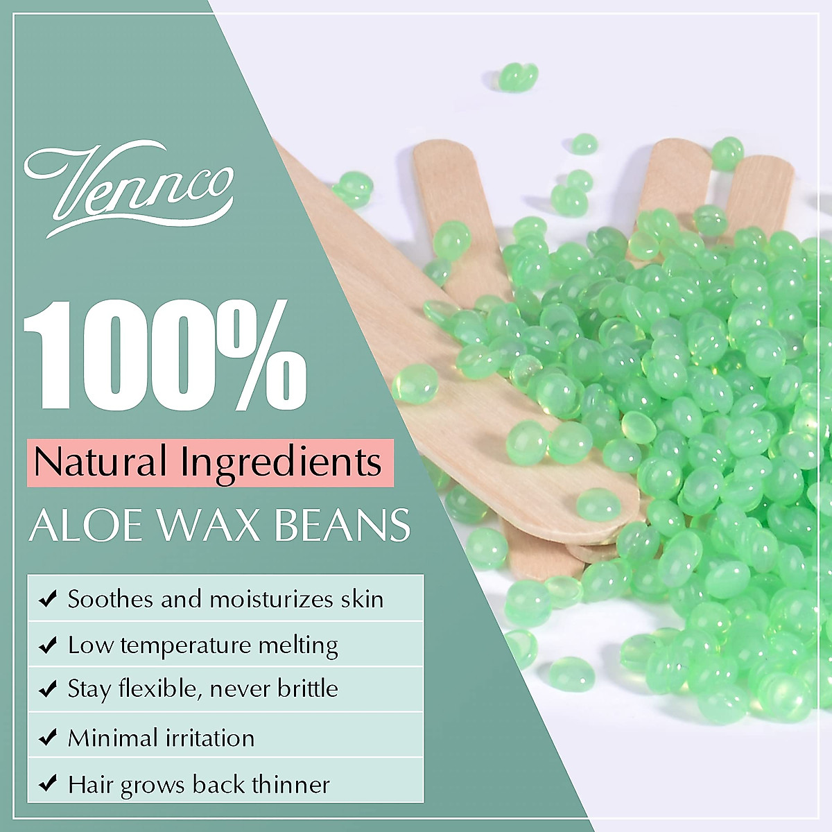 2.5lb+1lb Aloe Hard Wax Beads For Hair Removal At Home For Sensitive Skin Face Leg Eyebrow