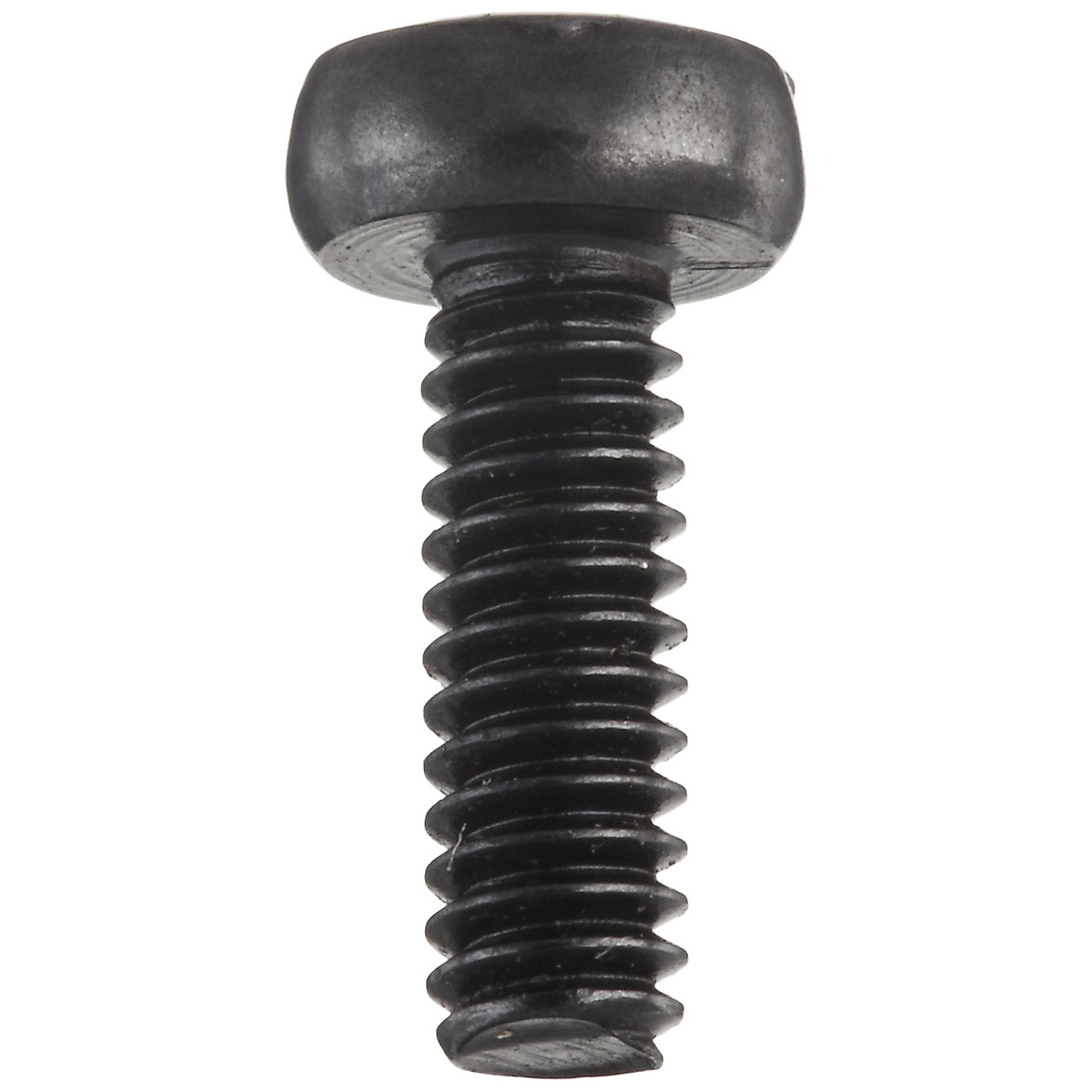 Small Parts M26D7985AB Steel Pan Head Machine Screw, Black Oxide Finish, Meets DIN 7985, #1 Phillips Drive, M2-0.4 Thread Size, 6 mm Length, Fully Threaded, Import (Pack of 100)