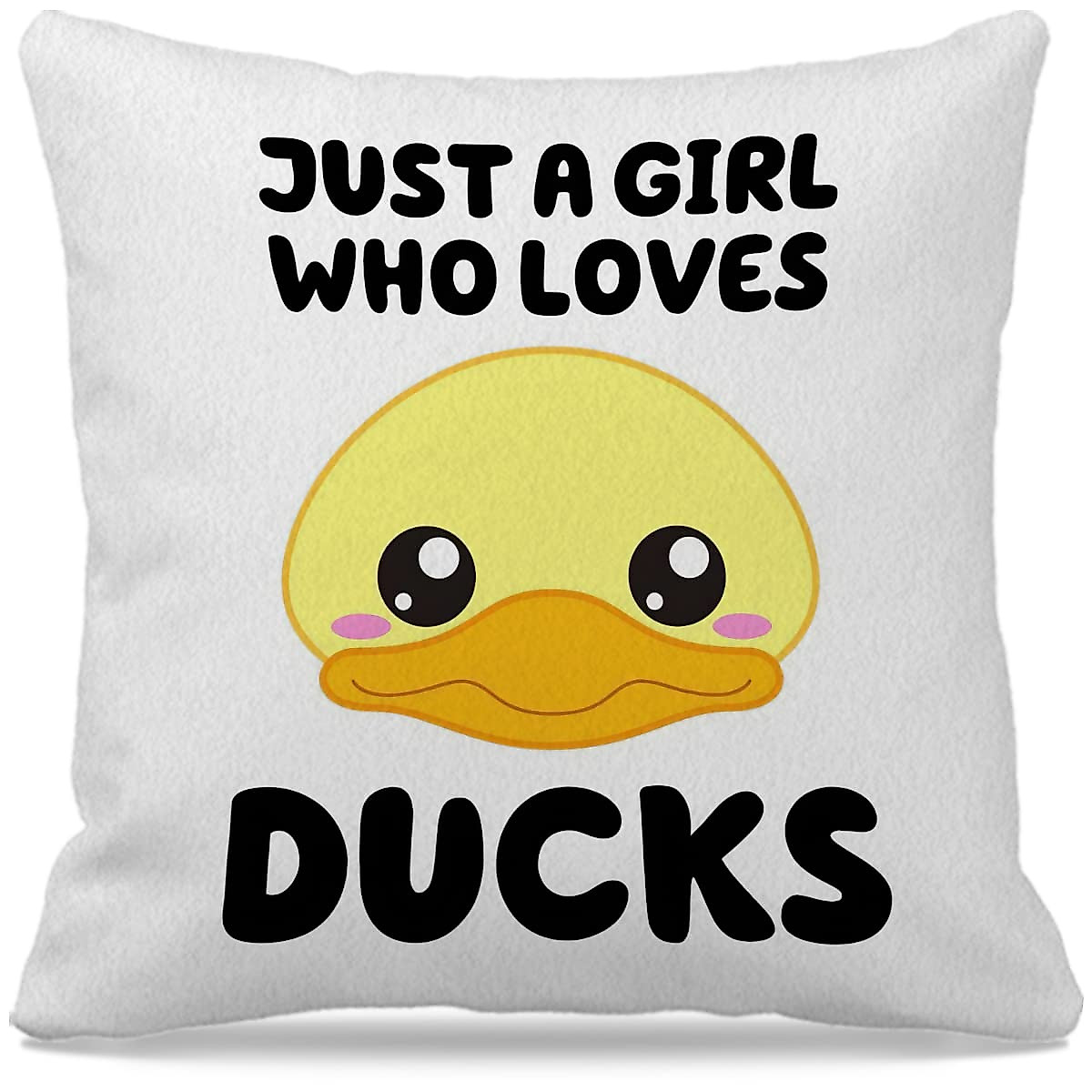 Nogrit Duck Pillow Cover, Duck Decor Throw Pillow Cover 18x18,Just A Girl Who Loves Ducks Decor for Home Bedroom Living Room Duck Gifts for Duck Lovers Duck Decorations Duck Room Decor