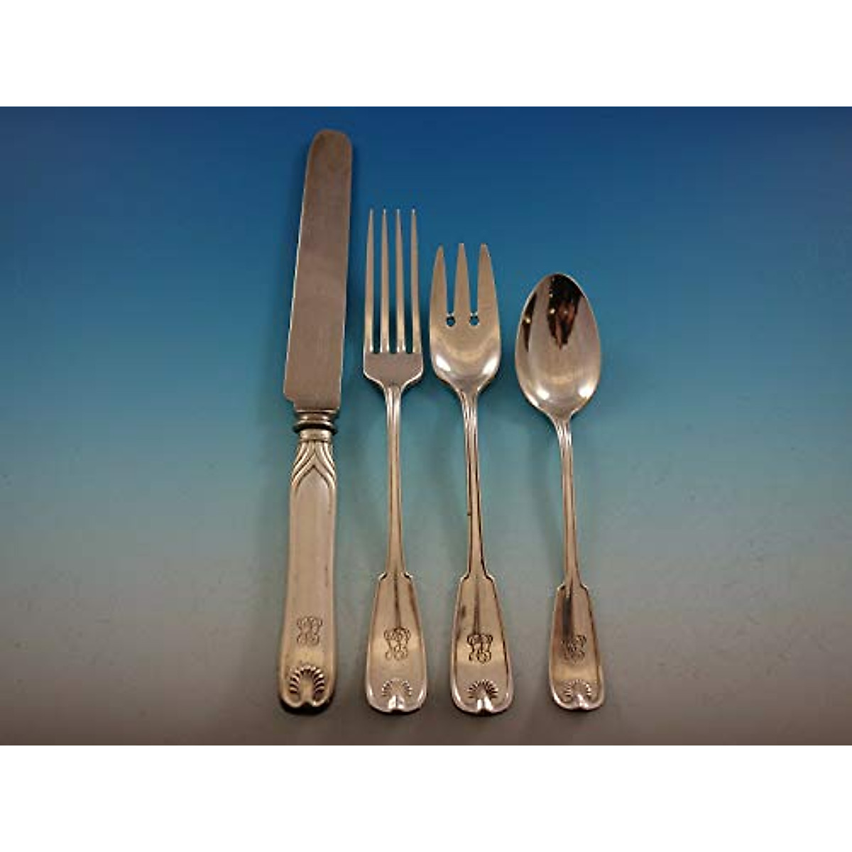 Palm by Tiffany & Co Sterling Silver Flatware Service for 8 Set 51 pieces