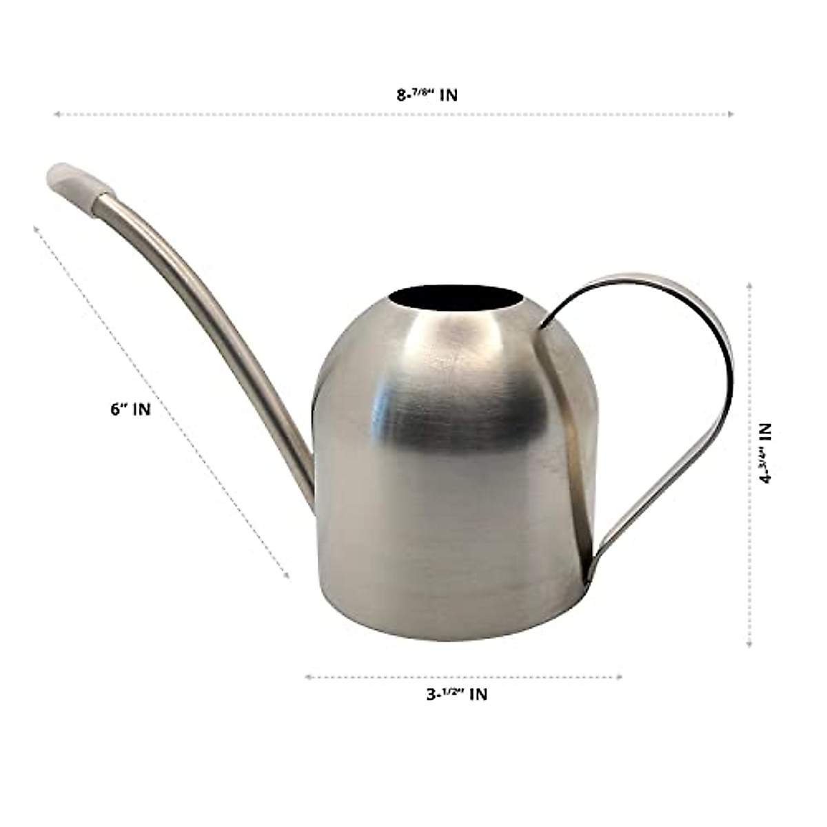 Itza 15 oz. Small Stainless Steel Metal Watering Can for Indoor, Outdoor Houseplants, Mini Watering Tool for Your Bonsai, Succulent & Orchid Plant Garden