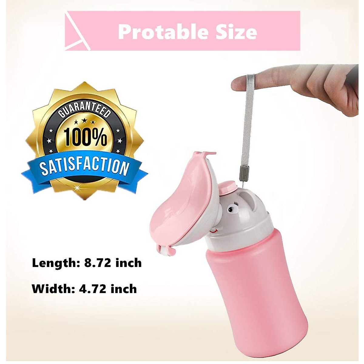Tocypho Upgrade Portable Emergency Urinal Potty Toilet Pee Training Cup for Baby Child Girl Used for Kid Potty Pee Training and Camping Car Travel