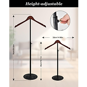Adjustable T-Shirt Display Stand, 2 Pcs Stylish & Sturdy Clothing Rack for Retail Vendor Portable Metal Hanger, Perfect for Shirts, Jackets, Dresses, Ideal for Trade Shows & Retail Stores