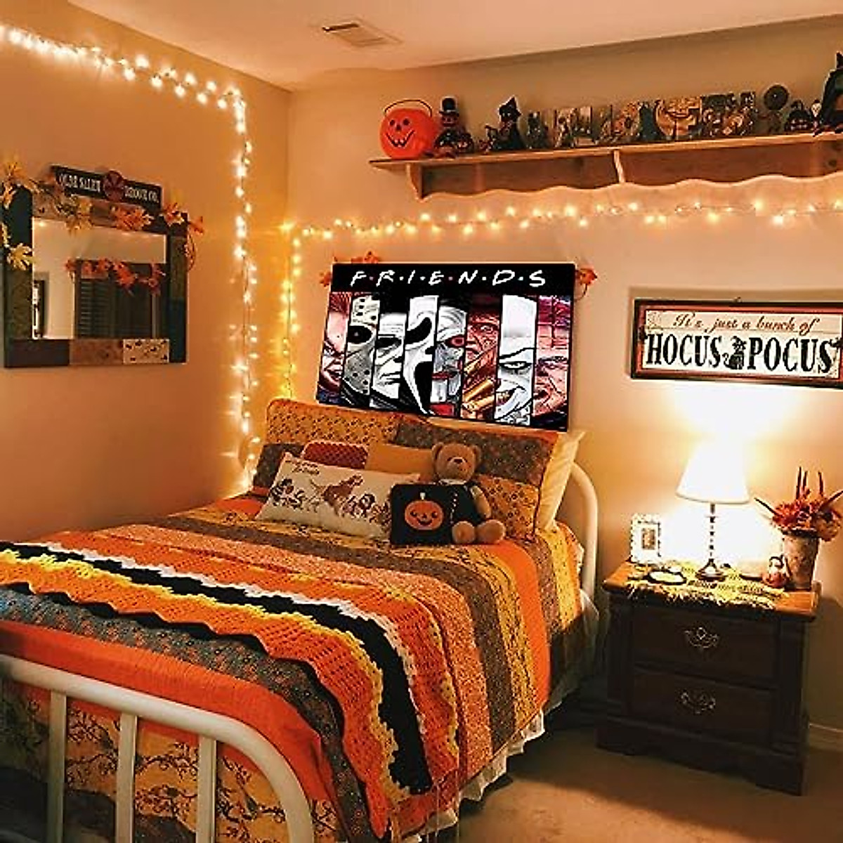 Halloween Cross Stitch Kits for Adults - Horror Stamped Cross Stitch Kits for Beginner, 11CT Prestamped Easy Pattern Needlepoint Kits Crafts for Decor 11.8x15.7inch