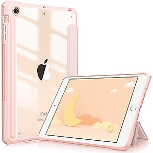 Fintie Hybrid Slim Case for iPad Mini 3/2 / 1 - Shockproof Cover with Clear Transparent Back Shell, Auto Wake/Sleep for Mini 1 / Mini 2 / Mini 3 (Rose Gold)