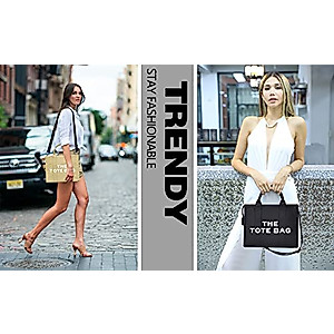 hehpck Canvas Tote Bags for Women Crossbody Bag Handbag Tote Women Handbag Purse with Zipper for Office, Travel, School