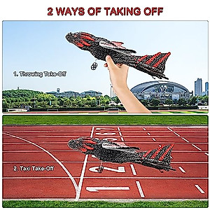 Mostop RC Plane 2.4Ghz Remote Control Airplane Flying Bird Dragon Plane with 2 Batteries & 6-Axis Gyro Stabilizer, RTF Easy to Fly RC Glider for Beginners Adults Kids Boys…