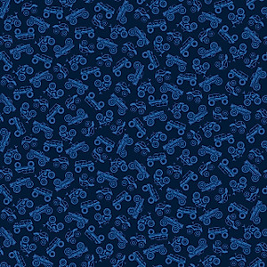 Michael Miller Mini Monster Trucks, Navy 15 Yard Bolt