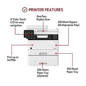 RT MF452dw Wireless Office Check Printer Bundle with 1 OEM Modified CRG 057 MICR Toner Cartridge for Printing Small Business and Personal Checks (2 Items)