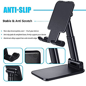 Cell Phone Stand for Desk, Angle Height Adjustable Phone Holder for Office, Compatible with iPhone 13 12 11 Pro XS Max XR 8 7 6S Plus, Samsung S20+ Note10, Tablets, Charging Accessories (2 Pack)