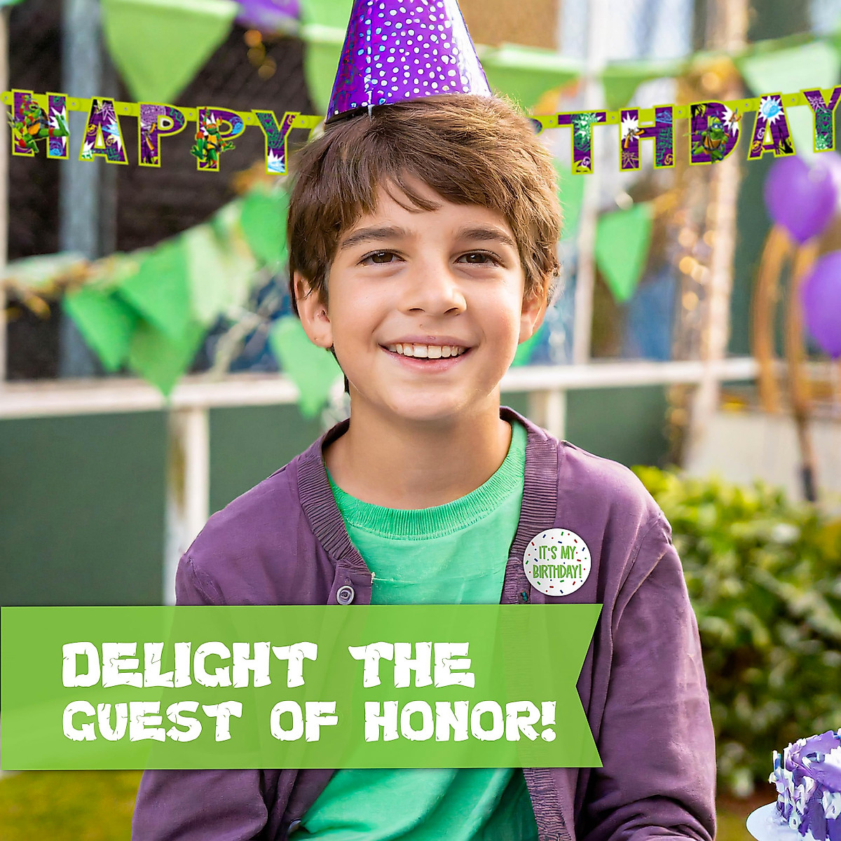 Teenage Mutant Ninja Turtle Birthday Party Supplies | Serves 16 Guests | Officially Licensed | TMNT Mutant Mayhem Movie | Birthday Decorations