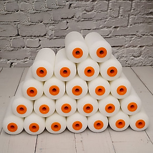 Voomey Mini Paint Roller Covers，High Density Foam Paint Roller，4 Inch Foam Roller Paint, 24 Pack,Fits All Flat Surfaces, Including Kitchen Cabinets, Doors, Tables, Etc.