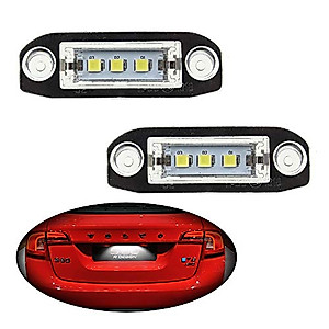 Rui Xin 213 2PCS White LED light Error Free Number License Plate Lights Car Number Lamp For Volvo S80 XC90 S40 V60 XC60 S60 V70 C70 Lamp Bulb Kit
