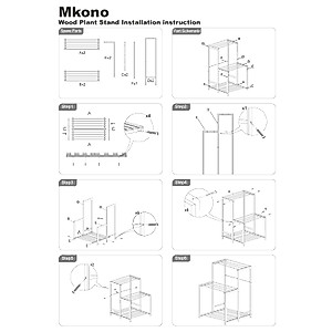 Mkono Wood Plant Stand 3 Tier Plant Shelf Indoor Outdoor Flower Pot Display Shelf Rack Garden Potting Bench Multiple Ladder Stand Planter Holder for Home Patio Lawn Living Room Corner Balcony