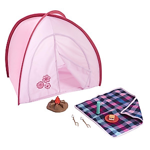 Journey Girls Outdoor Adventure Camping Set with Tent, Blanket and Accessories, Kids Toys for Ages 6 Up by Just Play