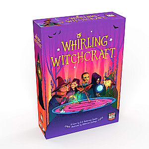 AEG Whirling Witchcraft | Use Recipes, Generate Magical Ingredients & Overflow Opponent's Cauldron | Halloween Board Game | 2-5 Players | Ages 10+