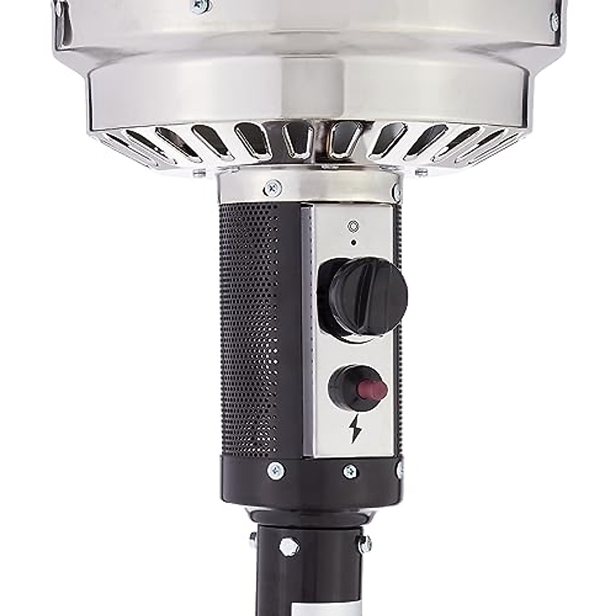 Amazon Basics 46,000 BTU Outdoor Propane Patio Heater with Wheels, Commercial & Residential, Havana Bronze, 32.1 x 32.1 x 91.3 inches (LxWxH)