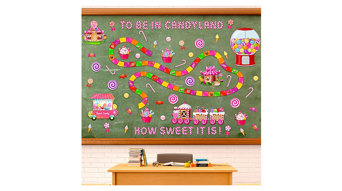 Outus Candyland Ice Cream Bulletin Board Decor Set Classroom Decoration ...