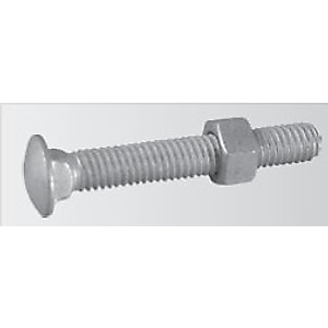 Carriage Bolt 5/16in x 1-1/4in Galvanized (100 count) includes nuts (5/16" X 1-1/4")