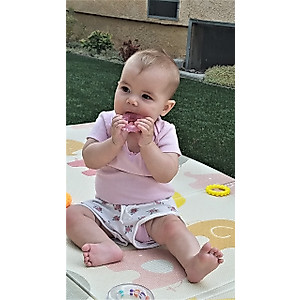 Dream Baby Teething Teether Toy Clean Quality Made USA Food Grade Silicone Soothe Babies Inflamed Gums BPA Free Pain Relief Non-Toxic, Includes 3 Items