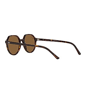 Ray-Ban RB2195 Thalia Square Sunglasses, Havana/Polarized Brown, 53 mm