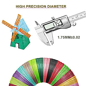 3D Pen Filament Refills 30 Colors, Yungden PLA 1.75mm for 3D Pen, High Precision Diameter Tolerance ±0.02MM, 300 feet in Total, 3D Pen Colors, Compatible with MYNT3D, SCRIB3D 3D Pens and 3D Printer