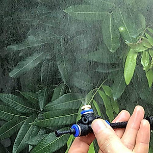 iRuiZhe Misting Cooling System Kit 75.5FT(23M) Misting Line DIY Outdoor Mist Cooling Kit+36 Brass Nozzles Garden Misting Irrigation System for Lawn Patio Garden Greenhouse