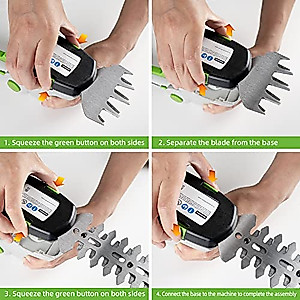 Cordless Grass Shears 2-in-1 Handheld Hedge Trimmer,7.2V Electric Grass Trimmer Turnable Handle, Rechargeable Lithium-Ion Battery and Charger Included for Lawn/Garden