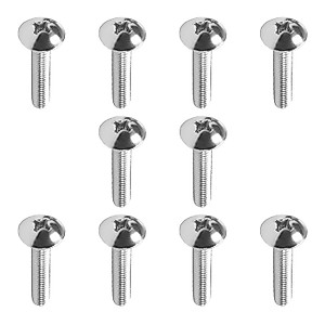 Juvielich 20Pcs M6x16mm Machine Screws Phillips Cross Truss Head Screw Fully Thread 304 Stainless Steel Round Head Screws Fasteners Bolts for Fixing Component,Industrial and Construction Fasteners
