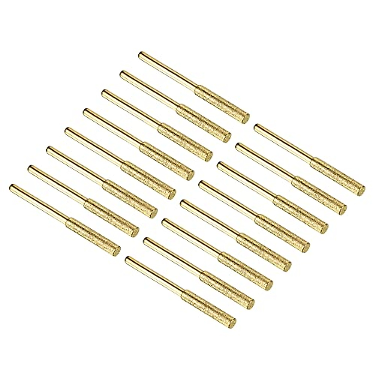 PATIKIL 5/32 Inch Diamond Chainsaw Sharpener, 16 Pack Titanium Plating Sharpening Stone Polishing Grinding File Tool, Golden