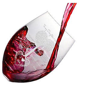 Hat Shark To My Daughter-in-Law Tree Heart Rainbow Sweet Sayings Mother's Day - Laser Engraved Stemless Wine Glasses