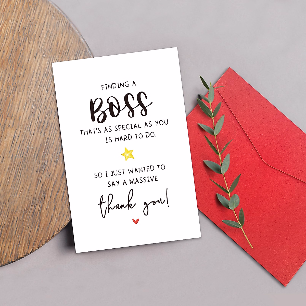 Ogeby Happy Boss’s Day Card Gifts for Him Her, Funny Boss Birthday Cards Gifts for Boss Women Men, I Just Wanted to Say a Massive Thank You