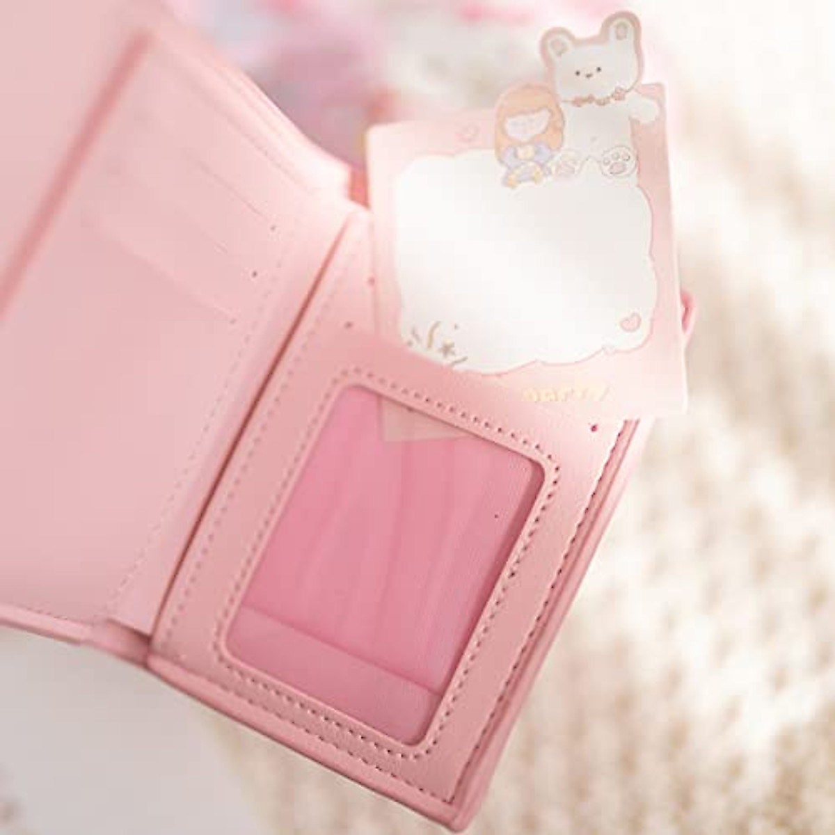 oneZHI Cartoon Wallet For Girls Women Cute Kawaii Anime Kitty Melody Pu Slim Thin Short