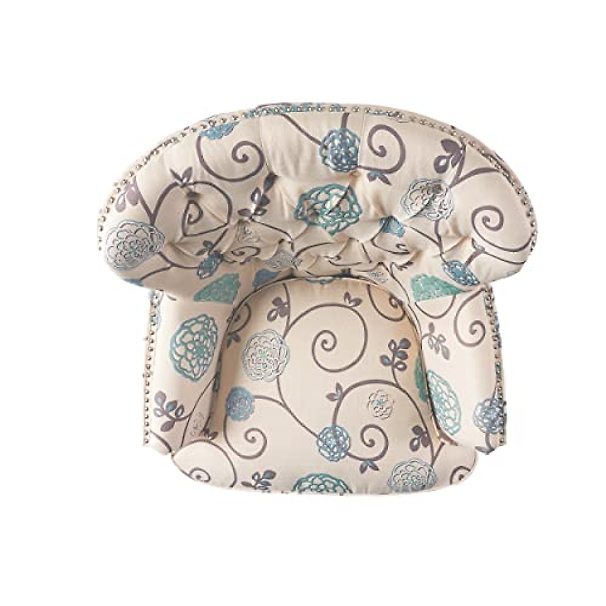 Christopher Knight Home Tafton Fabric Club Chair, White / Blue Floral