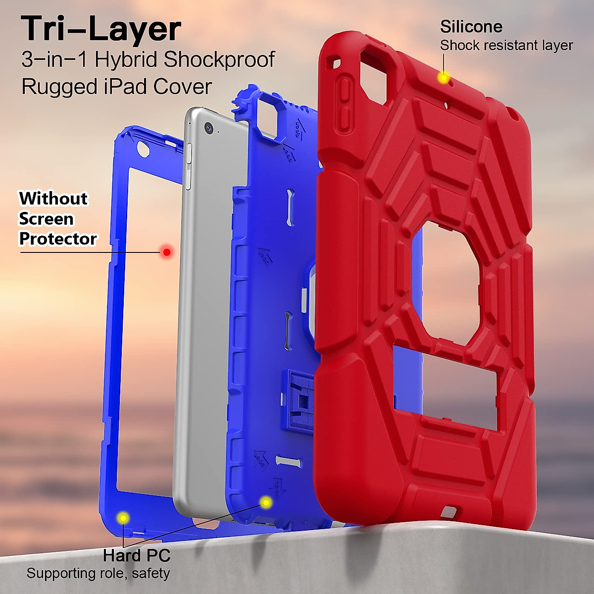 Grifobes for iPad Mini 5/4 Case 2019/2015, Heavy Duty Shockproof Cover with Stand for iPad Mini 5th / 4th Generation 7.9 inch for Kids Boys