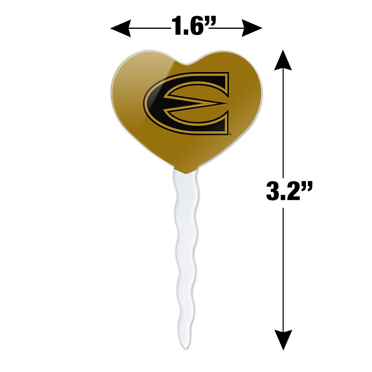 Emporia State University Primary Logo Heart Love Cupcake Picks Toppers Decoration Set of 6
