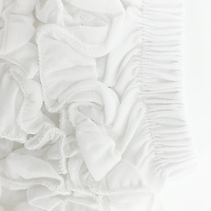 Baby Girl Ruffle Lace Pure Cotton Panties Diaper Cover for Halloween Christmas Party Size L(White)